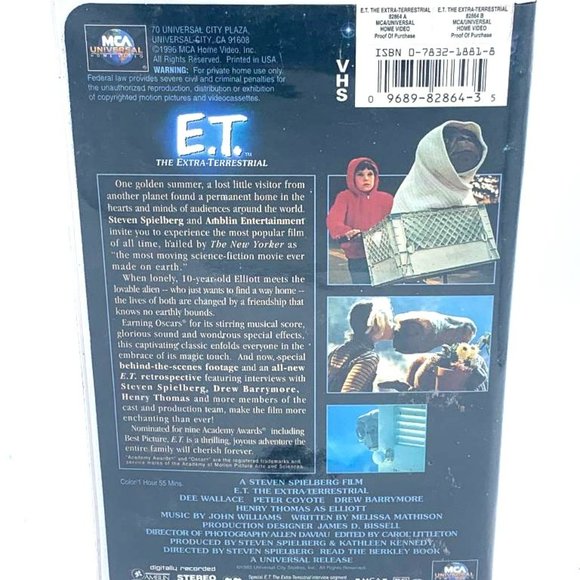 Universal | Media | Vintage Et The Extra Terrestrial Vhs Thx Digital ...